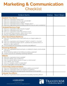 Communication Checklist - Transform Consulting Group